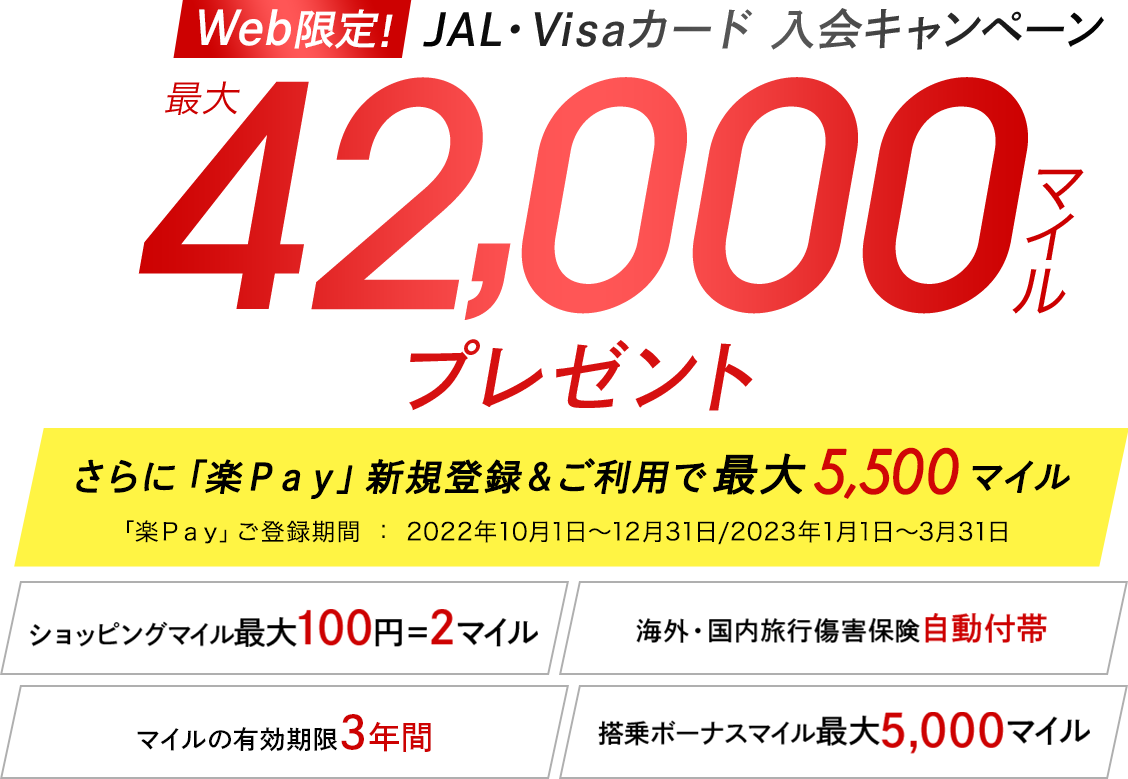 JAL・Visaカード 入会キャンペーン