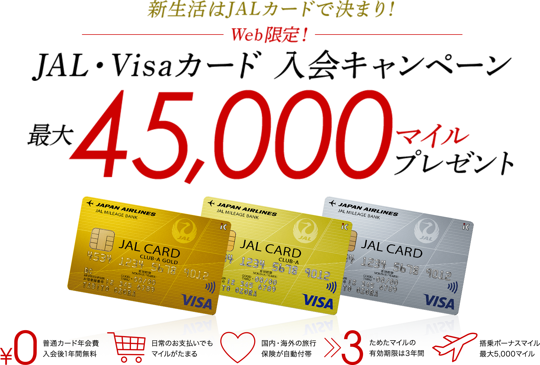 JAL・Visaカード 入会キャンペーン
